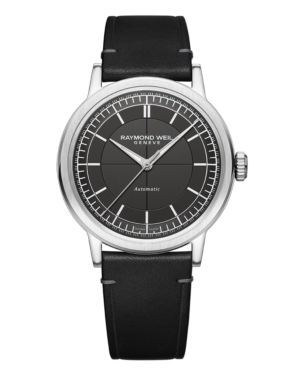 Raymond Weil Millesime Automatic Black Leather Strap 39.5mm Watch